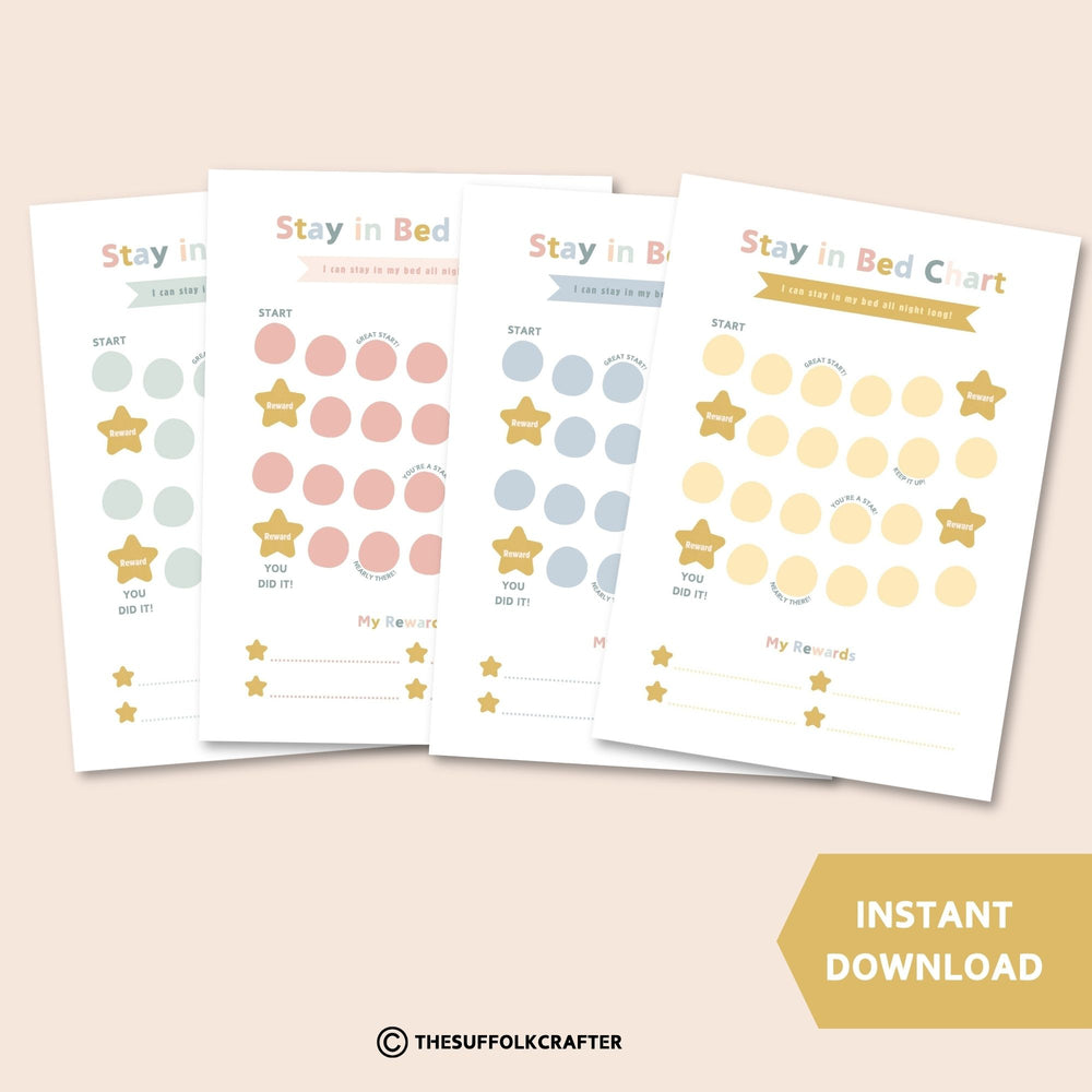 Stay in Bed Reward Chart for Kids